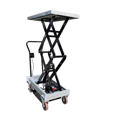 China 150kg Mobile Manual Scissor Lift Tables 700mmx450mm Max Height 755mm for sale