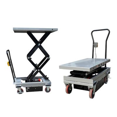 China Mobile 250kg Manual Scissor Lift Tables 32.68inx19.69in Max Height 35.83in for sale