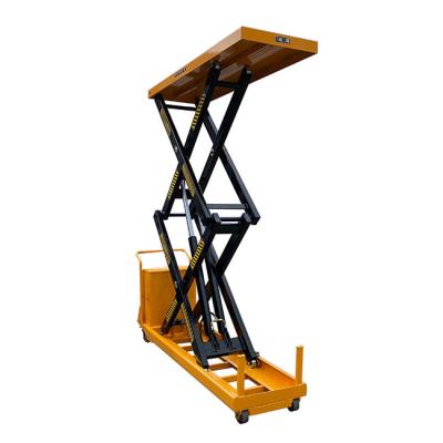 China 24V Battery 2 Ton Portable Scissor Lift Tables Max Height 1400mm for sale