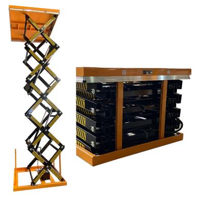 China 4.8M 0.5 Ton Stationary Hydraulic Scissor Lift 500kg for sale