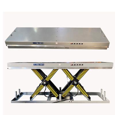 China 2000kg 2.5mx0.82m Double Scissor Heavy Duty Hydraulic Lift Table Max Height 1m for sale