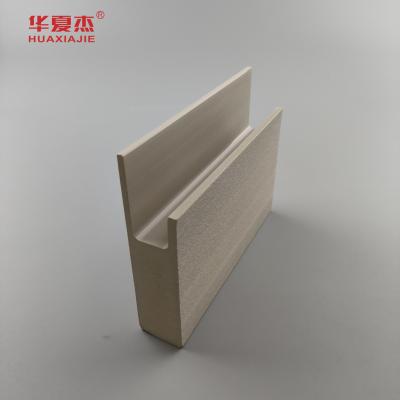 Cina Wpc di alta qualità Flat Casing J Canale Legno Grano Wpc Porta Cornice E Jamb Decorazione interna in vendita