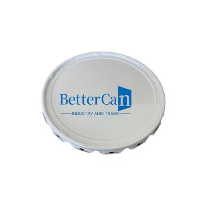 China White Flower Lug Lid With Cluring 0.35mm OEM Lid For Tin Pail 0.38mm Thickness for sale