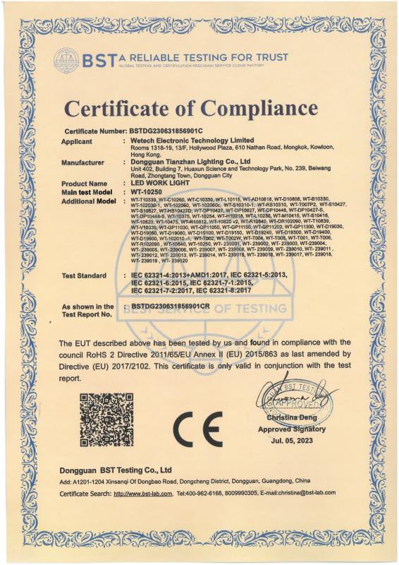 ROHS - Wetech Electronic Technology Limited