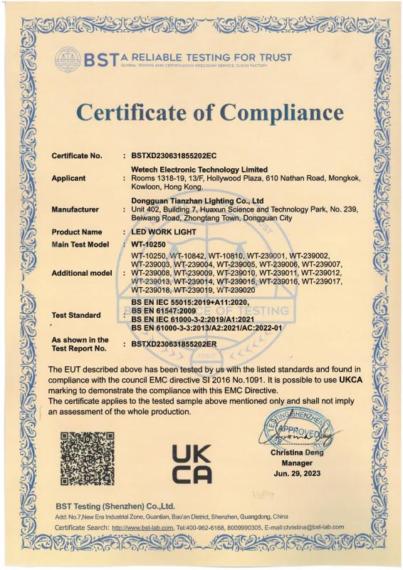 UKCA - Wetech Electronic Technology Limited