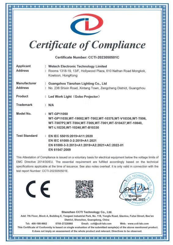 CE-EMC - Wetech Electronic Technology Limited