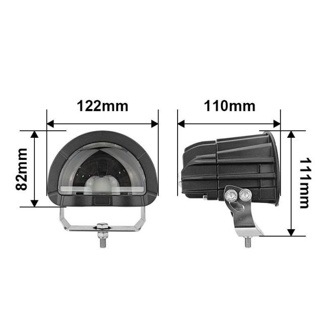 Waterproof LED Work Light 40W Forklift Tail Light Arc LED Warning Light