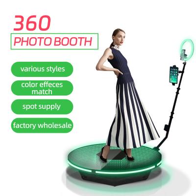 Cina Wireless Control 360 Rotating Photo Booth 115cm With Ring Light RGB in vendita