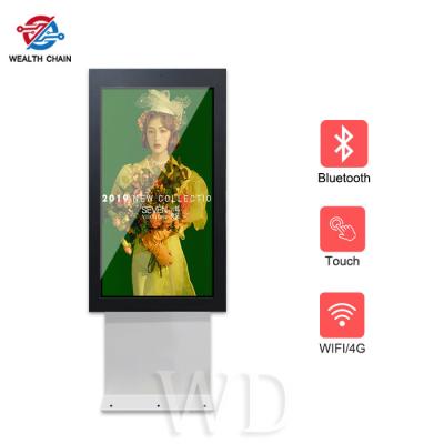 China Branco elegante do quiosque do suporte do assoalho da exposição do LCD de 2 lados para a publicidade à venda