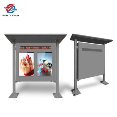 China Os quiosque exteriores feitos sob encomenda de Digitas do jornal do LCD monitoram 55-Inch X um projeto de 2 dosséis à venda