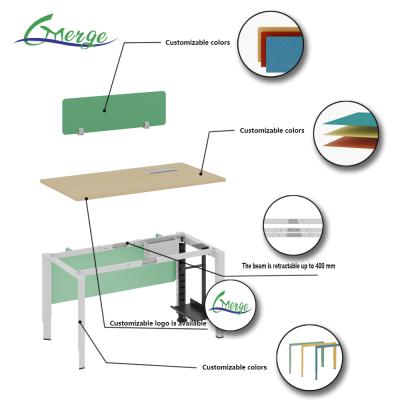 China Customizable Open Space Office Workstation 1200L*1200W*750H Mm Modern Design Style Multiple Compartments Options for sale