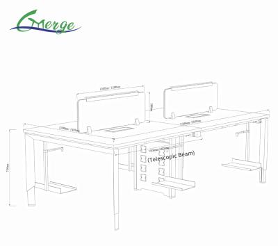 China Maximize Space and Efficiency with Open Space Office Workstation's Adjustable Shelves for sale