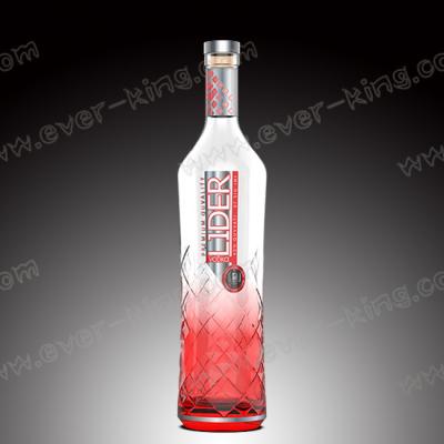 Cina Bottiglia di Crystal White Flint Custom Glass 750/1000 di ml per gli alcoolici di lusso in vendita
