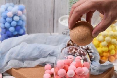 Κίνα FSC Glass Jar Cork Ball Lid Airtightness Damp Proof προς πώληση