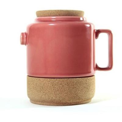 중국 7 PC Dia80mm 천연 콜크 밑받침 베이스 세락믹 찻주전자 머그 톡식레스스 판매용