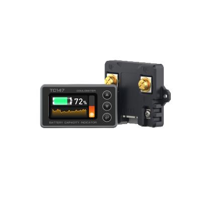 China TC147 1.47 Inch Electric Motorcycle Battery Monitor Screen 8-80V 0-150A Vehicle Battery Monitor for sale