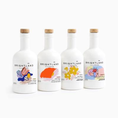 Cina 375 ml 500 ml 750 ml Whisky Vodka Rum Olio d'oliva Baijiu Bottiglia di vetro con tenuta di sughero in vendita