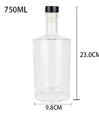 Cina Prodotti di vetro Materiale del corpo Vetro Vino Vodka Bottiglia di vetro 500 ml 750 ml in vendita