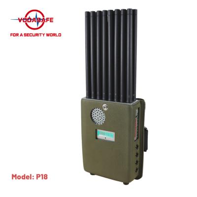Cina Il portatile 18 lega il VHF Lojack di frequenza ultraelevata dell'emittente di disturbo del segnale del cellulare con la batteria ricaricabile in vendita