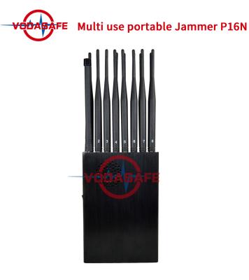 China Van het de Telefoonsignaal van VHF Lojack de Mobiele van de de Stoorzender16w 12000mAh Cel Stoorzender van de Telefoongps Te koop