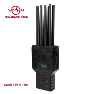 中国 3500mAh Handheld Signal Jammer 8 Bands CDMA GSM 2.5dbi Bluetooth 販売のため