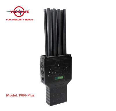 中国 28W 3500mAh Mobile Phone Signal Jammer CDMA GSM Portable 8 Antennas 販売のため