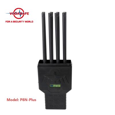 China Jammer portátil 50M Jamming Distance For WiFi GPS do sinal do telefone de 8 faixas à venda