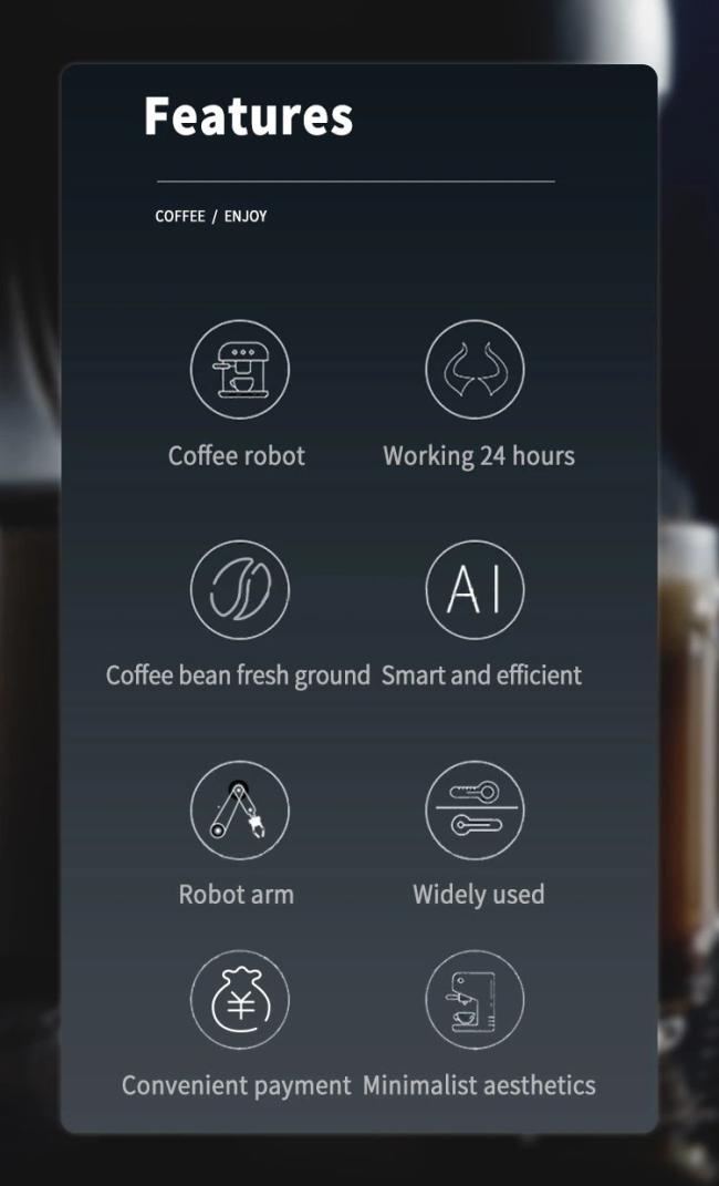 Close-up of robotic arm preparing beverage