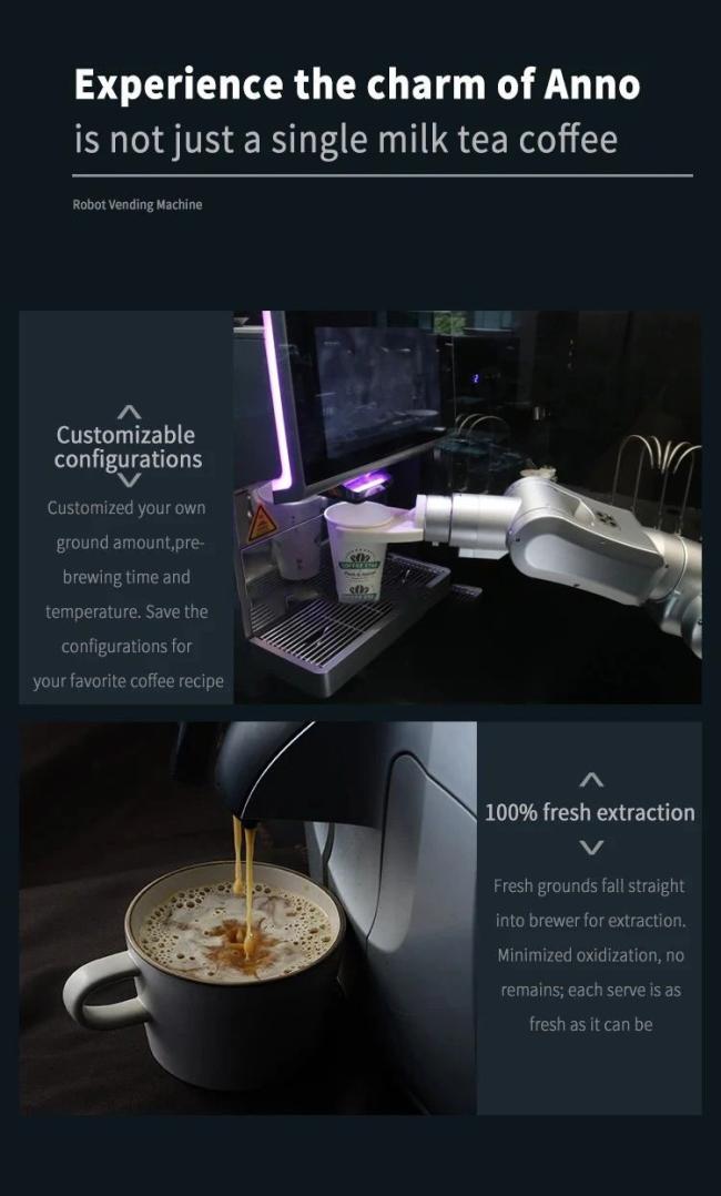 Side view of the vending robot