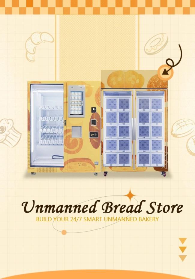 Front view of Combo Lift Locker Vending Machine