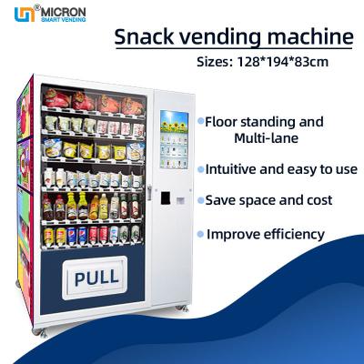 China Customized W1260mm*D830mm*H1930mm Snack Food Vending Machine With Logo Customization for sale