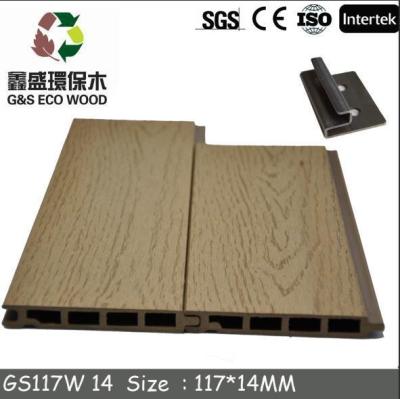 Cina Pannello di parete esterna all'aperto di Omposite Wpc del rivestimento della parete del caffè 4m WPC 177 X 28MM di diapositiva in vendita