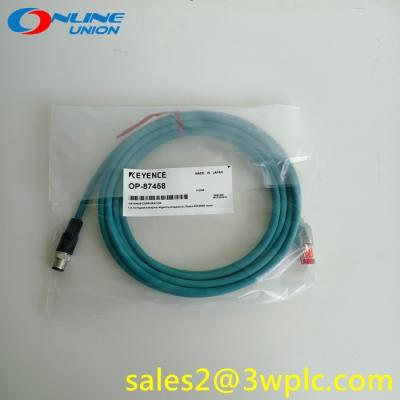 China OP-87458 KEYENCE M12 4 Pin RJ45 Ethernet Cable NFPA79 Compatible Straight Cable 5 M for sale