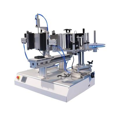 China Máquina de etiquetado lateral doble de la botella automática para plano/el cuadrado/la botella redonda en venta