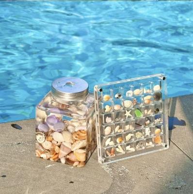 China Hochtransparente DIY Magnetische Muschelsammlung Klares Acryl-Display für Reisen zu verkaufen