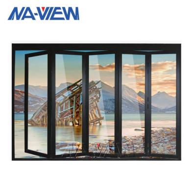 Cina Un vetro laminato Bifold di alluminio Frameless di 6063 T5 Windows in vendita
