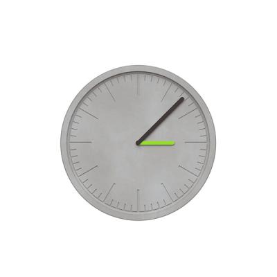 Cina Logo fatto a mano concreto grigio rotondo della matrice per serigrafia del mestiere dell'orologio di parete dell'ufficio in vendita