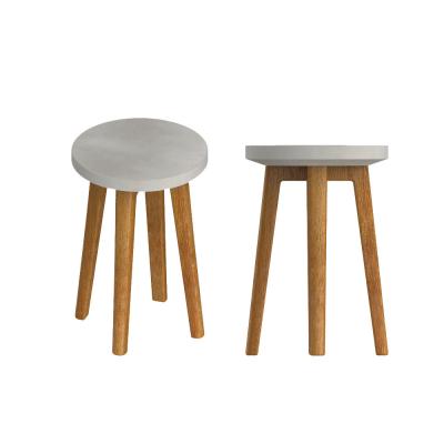 Cina Sgabello da bar concreto rotondo durevole del calcestruzzo delle feci/4 gambe di legno del secchio in vendita