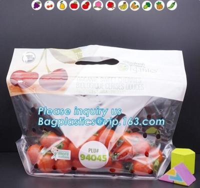 China Los bolsos de empaquetado de frutas de la legumbre de la cerradura plástica que se puede volver a sellar de la cremallera, OPP CPP imprimieron los bolsos de la uva para la fruta, Cremallera-cerradura de lujo Plasti en venta