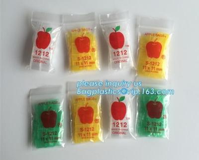 China ZIP LOCK BAG with red line, colored small zip lock plastic bag, 2020 Apple Mini k 100 Baggies 25 Random Designs Pr for sale