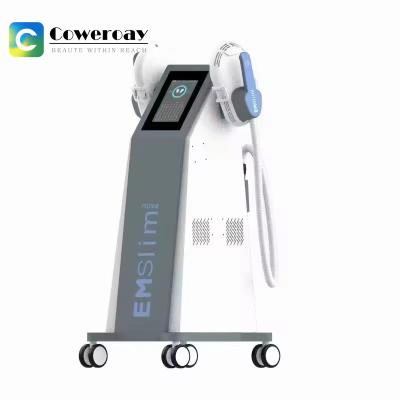China Ems spierstimulator 4 handvaten Rf Body Ems sculpting machine Te koop