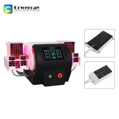 China 6D 635nm 532nm Lipo Diode Laser Red Liposuction Weight Loss Body Shape Machine Met 12 Paddels Te koop