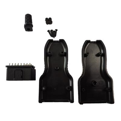 중국 자동차 OBD2 16Pin 바가지는 숫놈 커넥터 플러그 어댑터 광 2 안정 소자 배선 어댑터 샐을 수용하여 형성했습니다 판매용