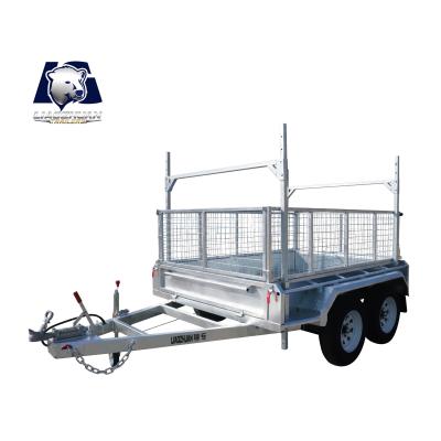 Cina Rimorchio a cassone tandem ad asse completamente saldato 8x5 Tandem Galvanizzato Argento in vendita