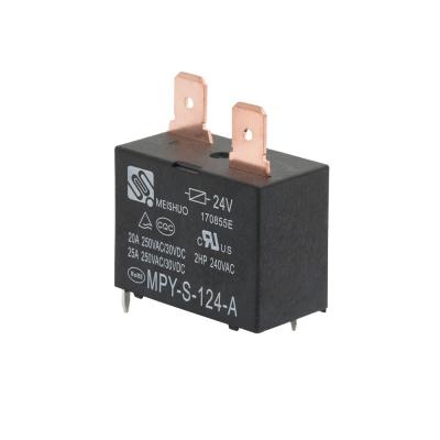 中国 Meishuo MPY-S-112-A 12v 20aのrele 4pinの小型力の空気状態のための電子リレー24v 25a 250vac PCBの価格 販売のため