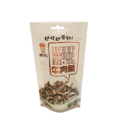 China O fechamento Resealable impresso feito sob encomenda Doypack do fecho de correr está acima da folha de alumínio do malote alinhou sacos do zíper do empacotamento de alimento do papel de embalagem para a carne seca à venda