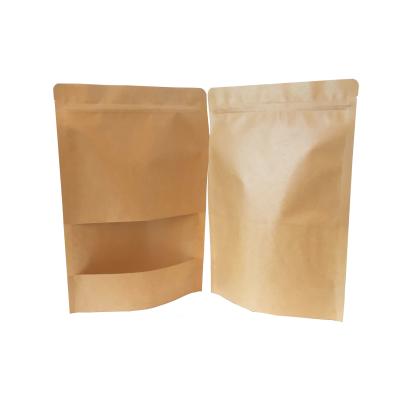 China Aangepaste gedrukte het document van Kraftpapier van de aluminiumfolieritssluiting noten die zakken met venster verpakken Te koop