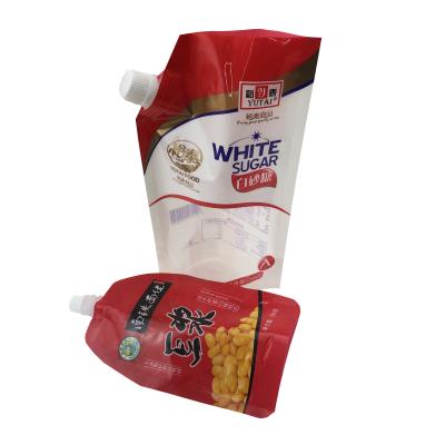China Aangepaste van de Zakjuice bag liquid stand up van Drukspuiten het Spuitenzak met Hoekspuiten Te koop