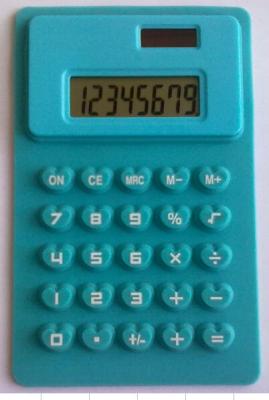 China 8 Digits colorful dual power gift silicone calculator 1202 for sale