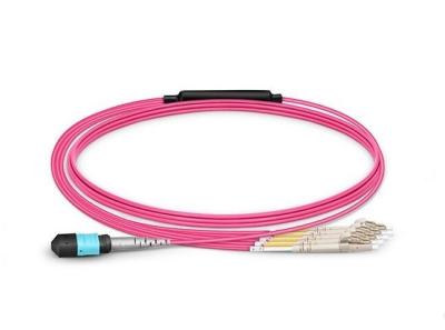 Cina Femmina rossa del cavo a fibre ottiche MTP di MPO a 4 fibre OM4 50/125 del duplex 8 di LC UPC miste in vendita